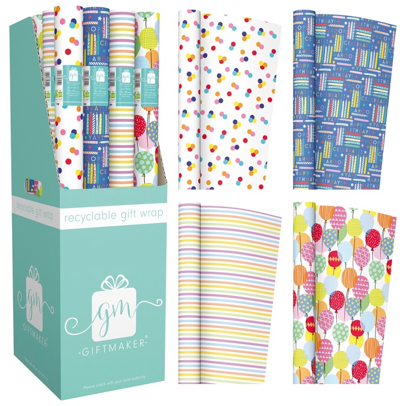Happy Birthday Wrapping Paper Roll 3m Assortment | Smyths Toys UK