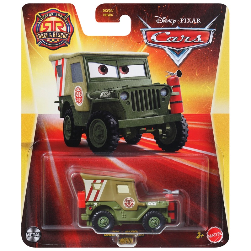 Disney Pixar - Cars Race & Rescue Véhicule 1/55 Sergent | Smyths Toys ...