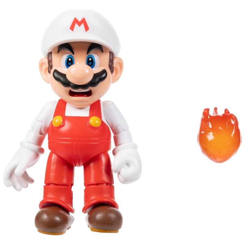 Nintendo Super Mario Action Figure Fire Mario 6cm | Smyths Toys UK