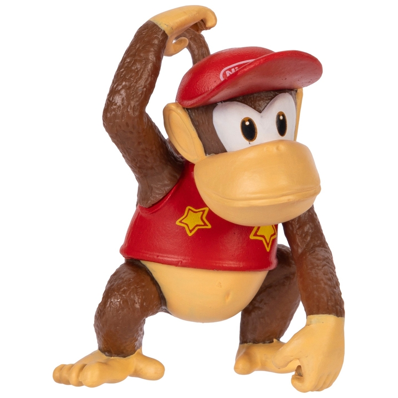 Nintendo Super Mario Donkey Kong Action Figure Diddy Kong 6cm | Smyths ...
