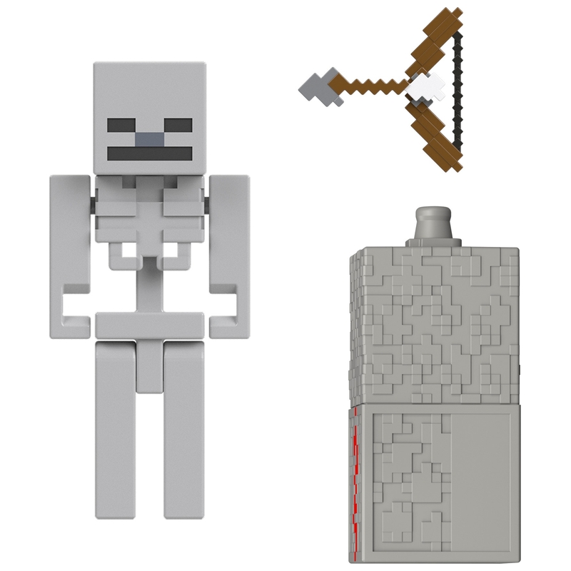 Minecraft Redstone Charged Action Figure Skeleton 8cm | Smyths Toys UK