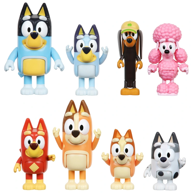 Bluey Character Figures Family & Friends 8 Pack | Smyths Toys UK