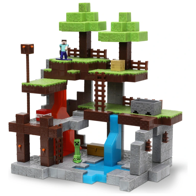 Minecraft Diecast Nano Figures Scene Overworld | Smyths Toys UK
