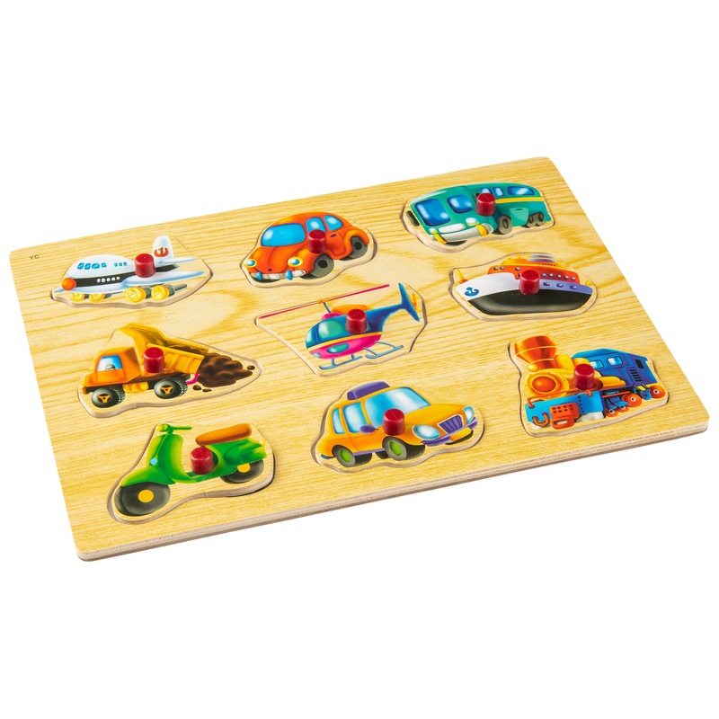 Chunky Wooden Vehicle Shapes Puzzle | Smyths Toys Ireland