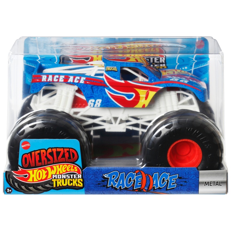Hot Wheels Monster Trucks Oversized 1:24 Race Ace Die-Cast Car | Smyths ...