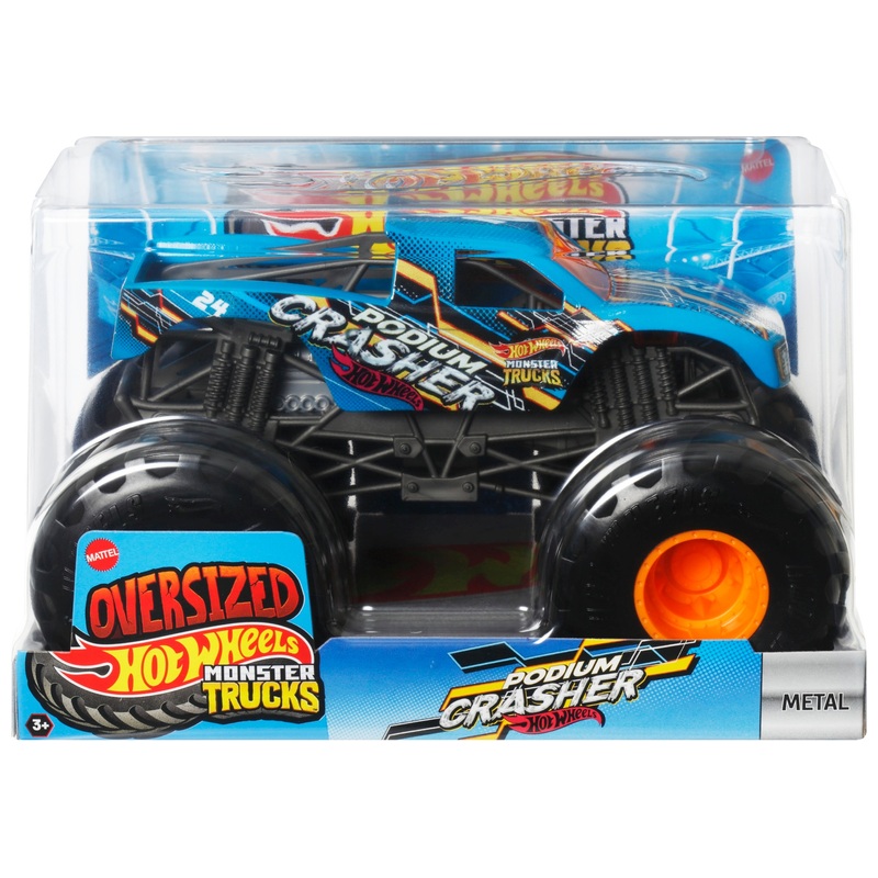 Hot Wheels - Monster Trucks 1/24 Véhicule Podium Crasher | Smyths Toys ...