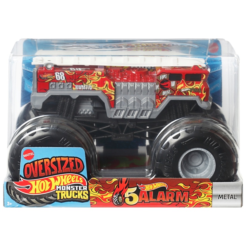 Hot Wheels Monster Trucks Oversized 1:24 5 Alarm Die-Cast Car | Smyths ...