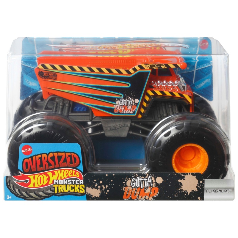 Hot Wheels Monster Trucks Oversized 1:24 Gotta Dump Die-Cast Car ...