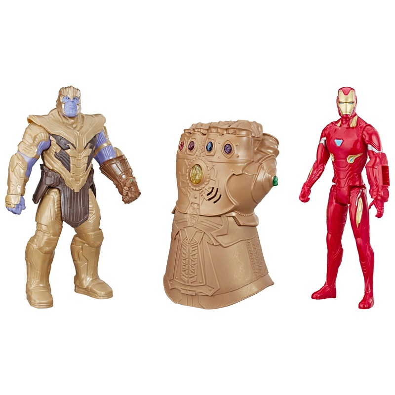 Marvel Titan Hero Series Action Figures Iron Man and Thanos with ...