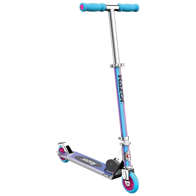 Razor A-Kick Folding Aluminium Scooter Special Holographic Edition Blue ...