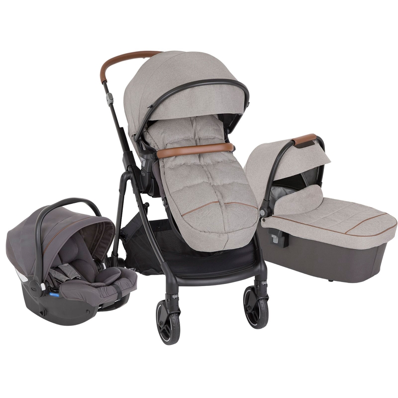 Graco Near2Me 3-in-1 Travel System with R129 Car Seat Heather | Smyths ...