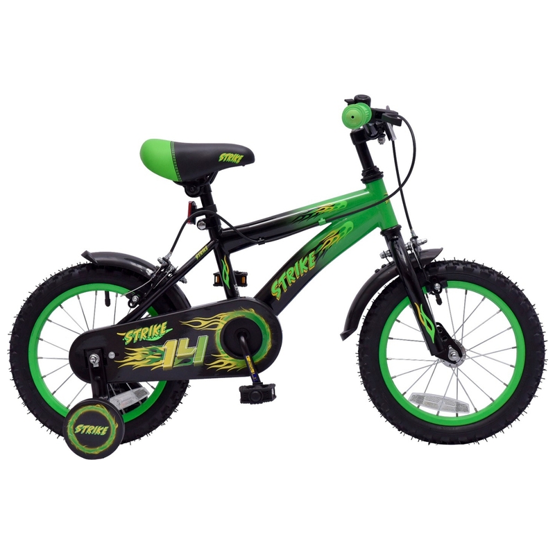 14 Inch Strike Bike Green | Smyths Toys UK