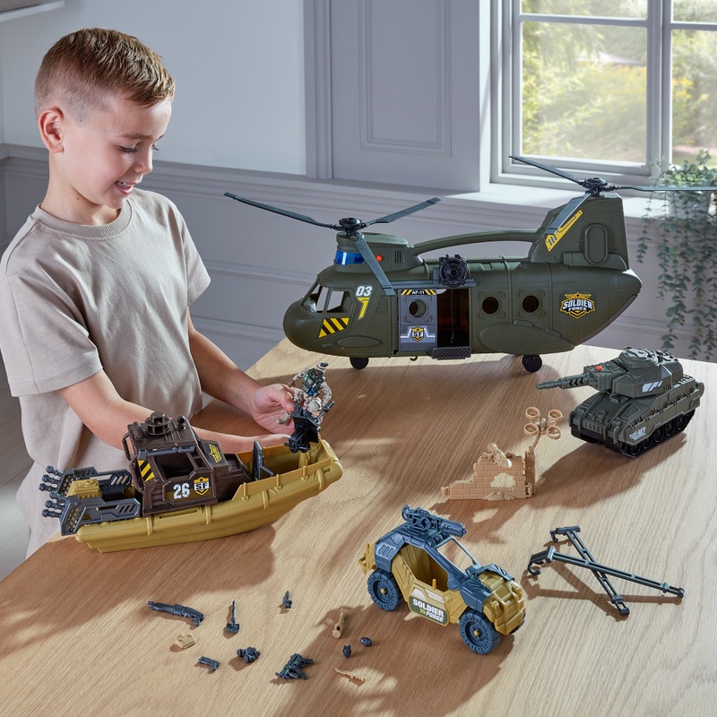 Soldier Force Playset Military Vehicles with Lights and Sounds | Smyths ...