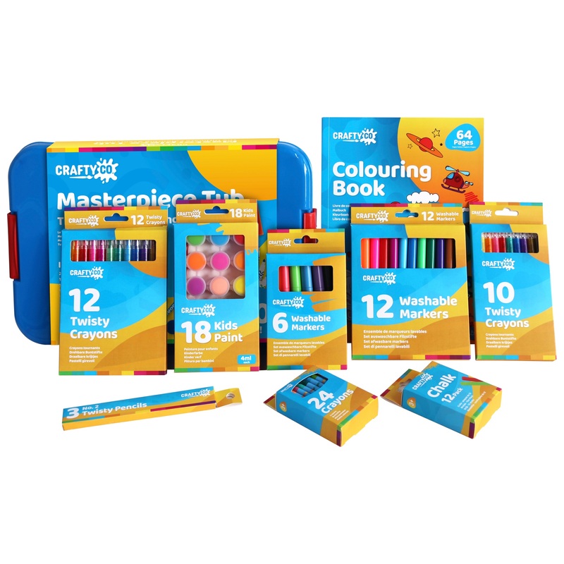 Crafty Co.Ultimate Colouring Collection Masterpiece Tub Art Set 90 ...