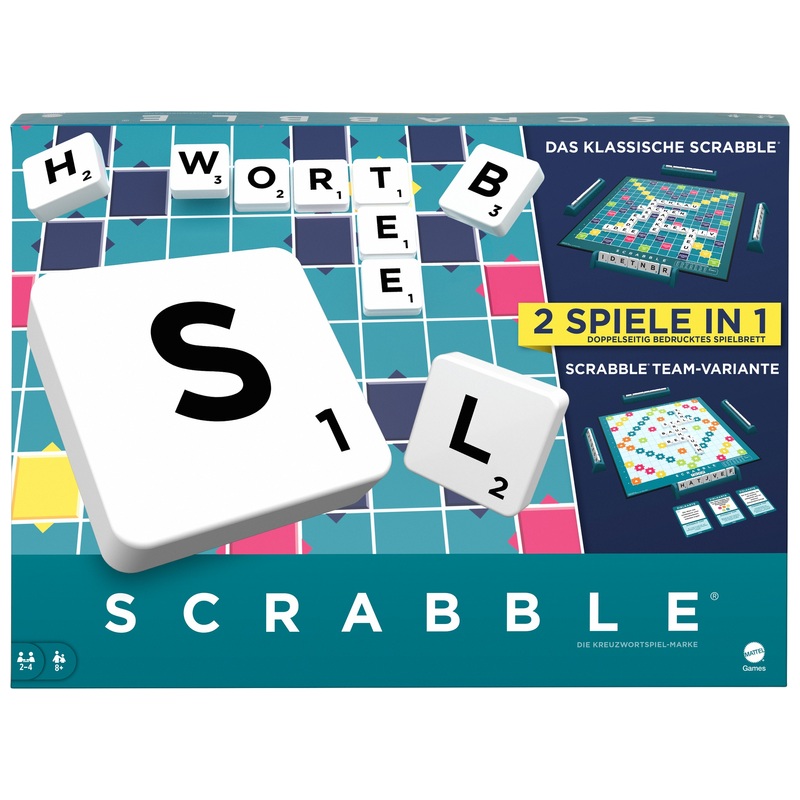 Scrabble Spiel Original und Scrabble Together 2-in-1 Brettspiel Set ...