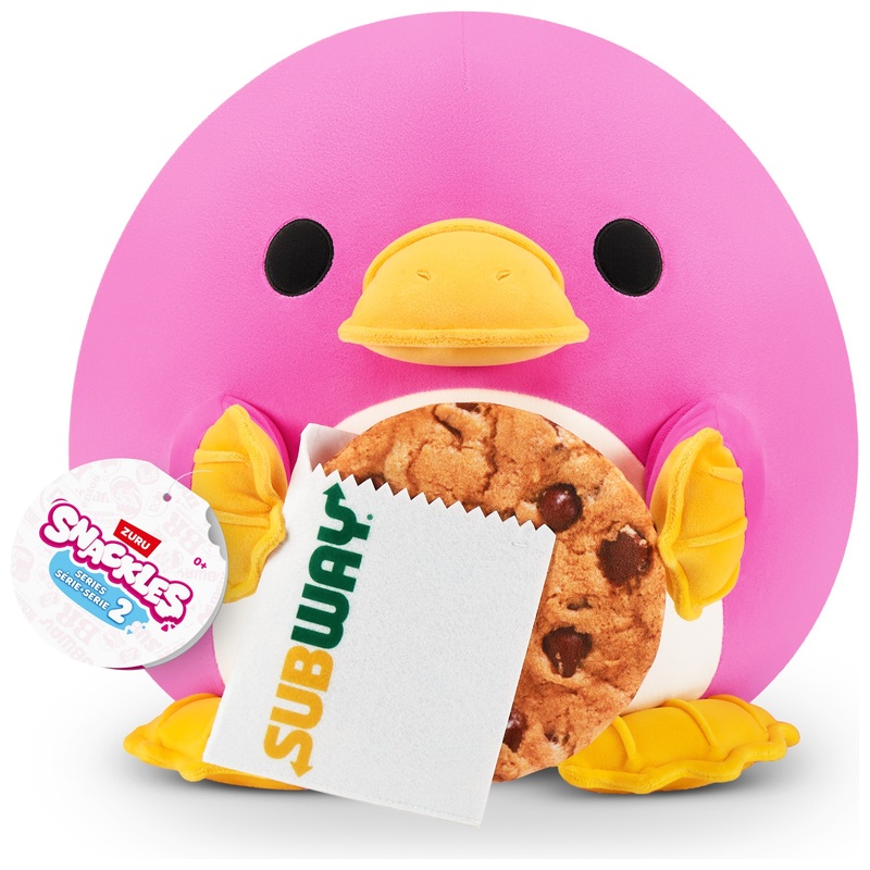 Snackles by ZURU Plush Platypus with Subway Cookie 35cm | Smyths Toys UK