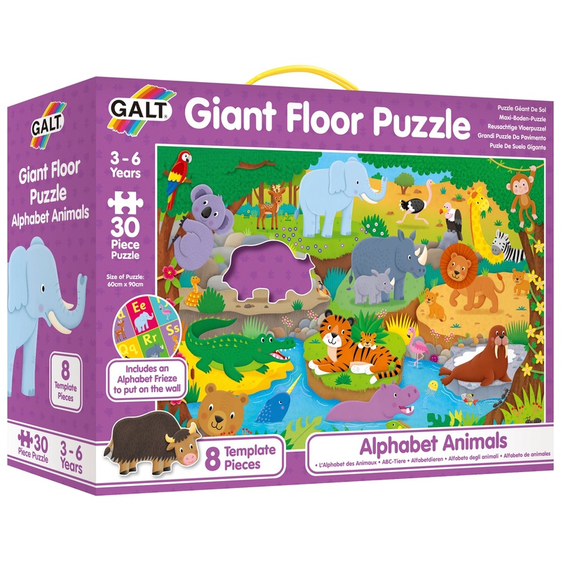 Galt Giant Floor Puzzle 30 Pieces Alphabet Animals | Smyths Toys UK