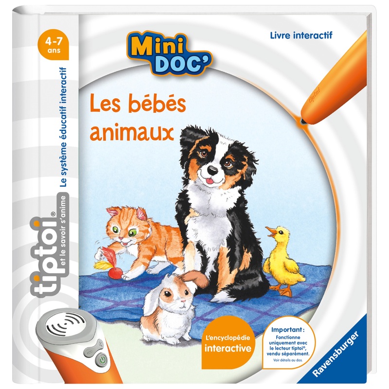 Ravensburger - Tiptoi Mini Doc Livre Interactif Les Bébés Animaux ...