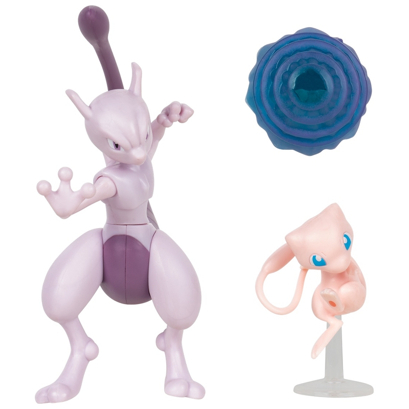 Pokémon Battle Figures 2 Pack Mew and Mewtwo | Smyths Toys UK