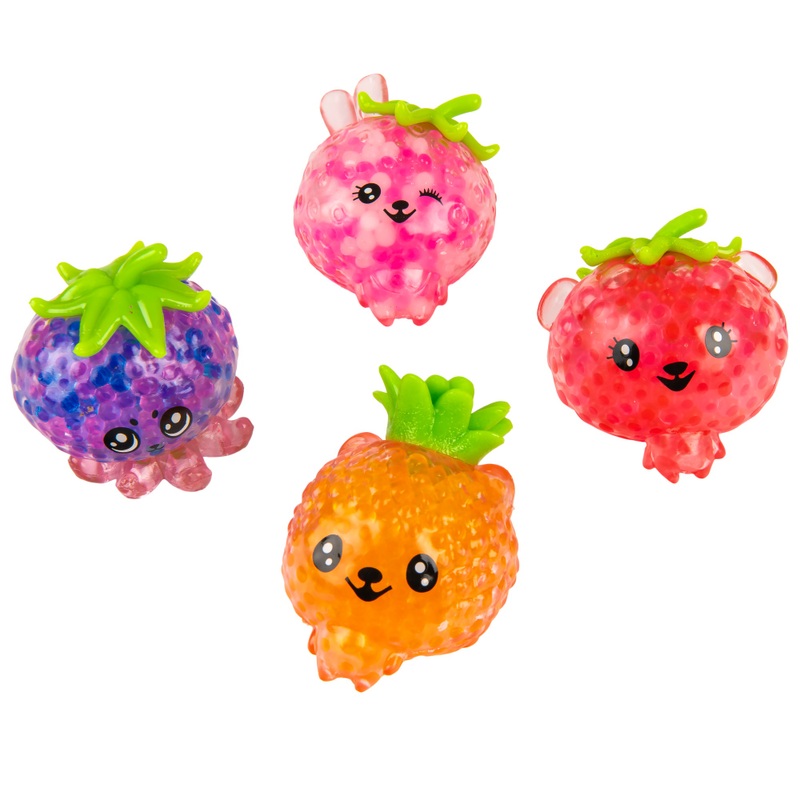 Pocket Play Stressbal Squishy Fruit met Waterparels 7 cm assorti ...