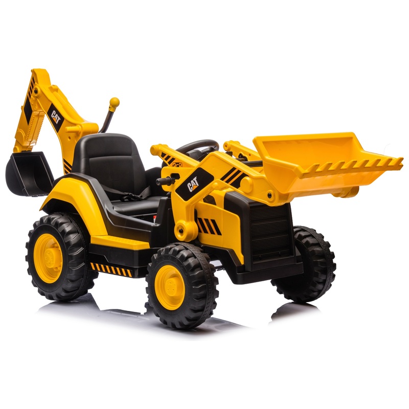 CAT Backhoe Tractor 12V Electric Ride On | Smyths Toys UK
