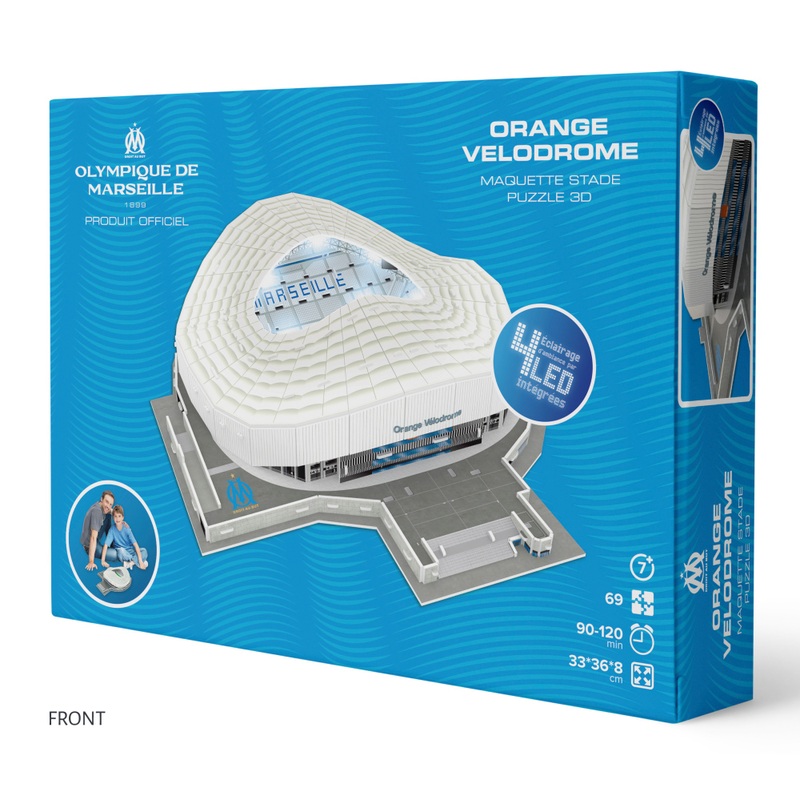 Puzzle 3D Stade OM Orange Velodrome avec LED 70 pièces | Smyths Toys France