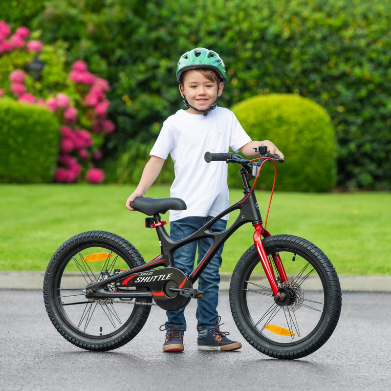 18 Inch Fiets Space Shuttle Kinderfeits zwart/roze | Smyths Toys Nederland
