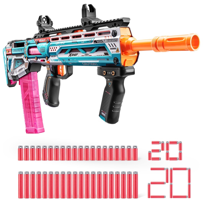 XSHOT SKINS Pro Performance Long Shot Blaster 40 Darts by ZURU | Smyths ...