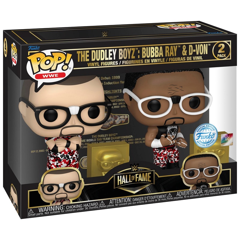 Funko POP! WWE 2 Pack: Hall of Fame The Dudley Boys: Bubba Ray & D-Von ...
