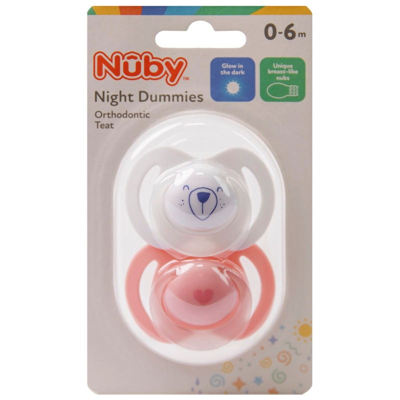 Nuby Birth+ Night Dummies 2 Pack Assortment | Smyths Toys UK