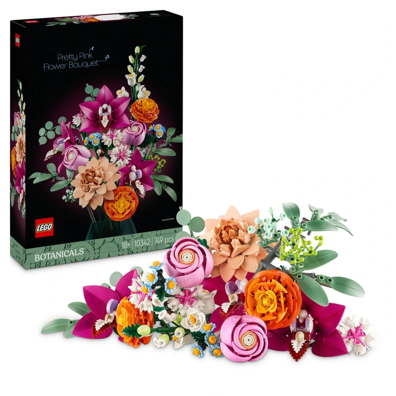 LEGO Botanical Collection 10342 Pretty Pink Flower Bouquet Set for ...
