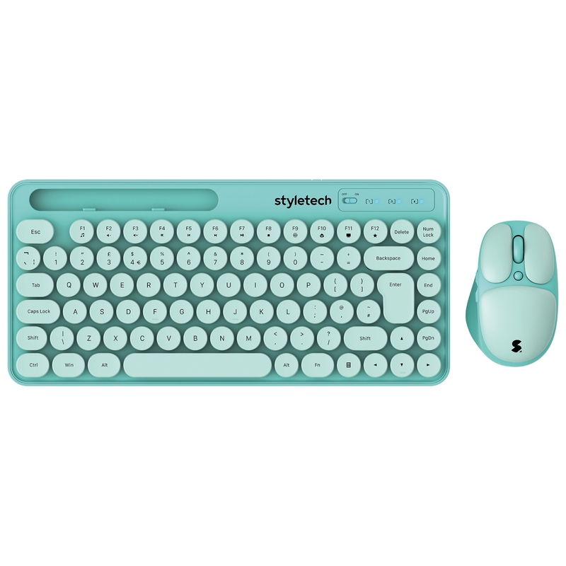 Styletech Pastel Wireless Keyboard & Mouse - Mint | Smyths Toys UK
