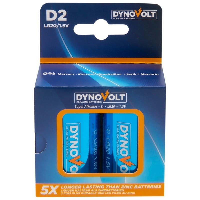 DynoVolt D Alkaline Batteries 2 Pack | Smyths Toys UK