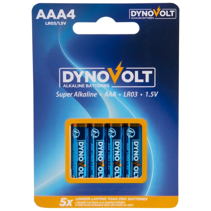 DynoVolt AAA Alkaline Batteries 4 Pack | Smyths Toys Ireland