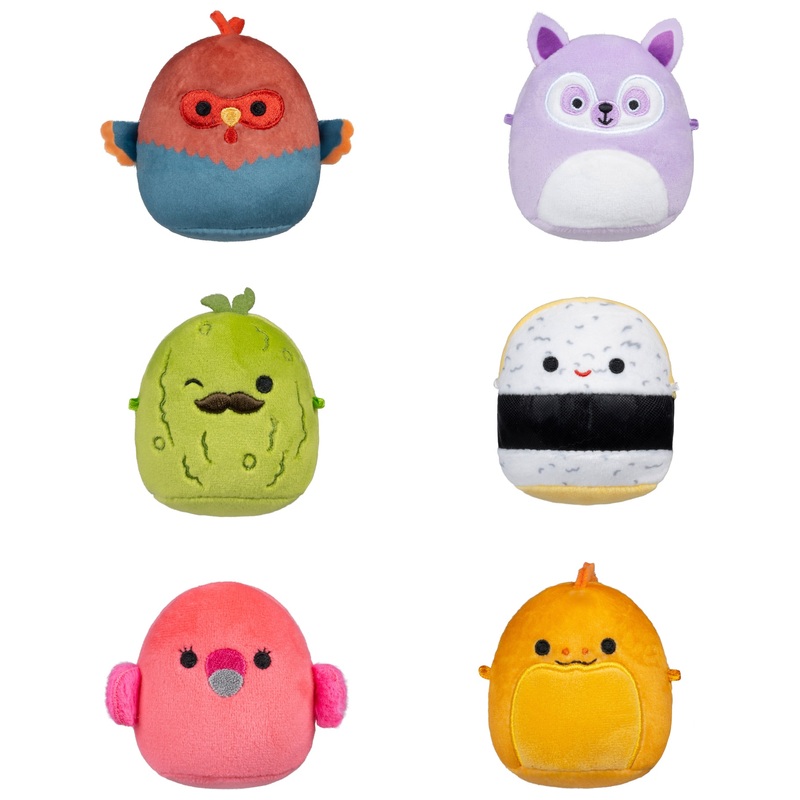 Original Squishmallows Micromallows Plush 6 Pack (with Charles the ...