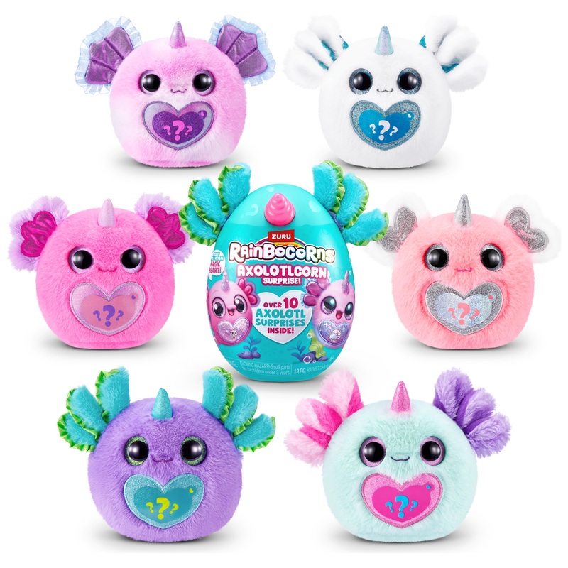 Rainbocorns by ZURU Axolotlcorn Surprise Plush Egg Assortment | Smyths ...