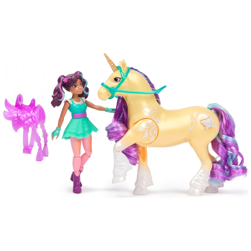 Unicorn Academy Interaktives Set Ava & Pflanzenmagie Leaf mit Licht ...