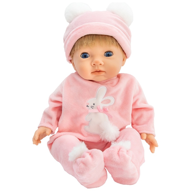 Tiny Treasures Baby Doll Clothes Bunny Pom Pom All-In-One Outfit 44cm ...