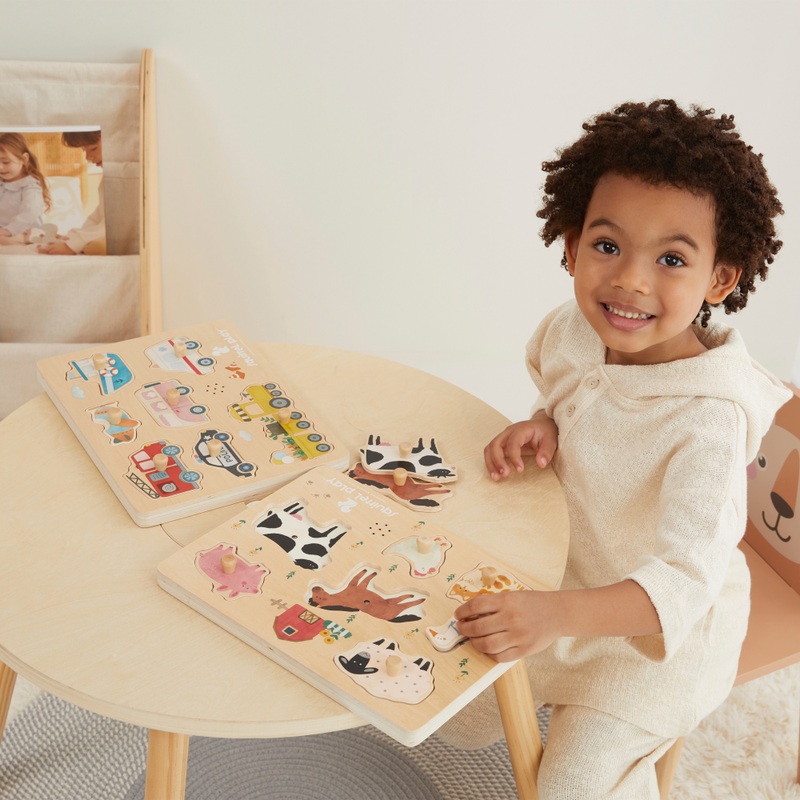 Squirrel Play Wooden Farm Animals Sound Puzzle | Smyths Toys UK