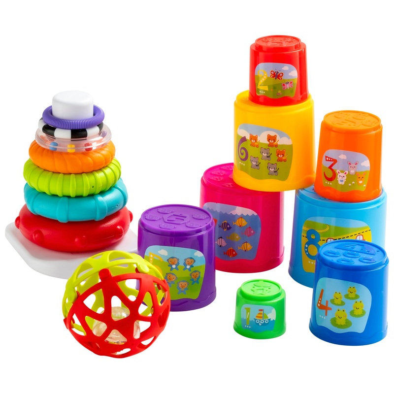 Big Steps Baby's First Stacker and Rattle Learning Playset | Smyths Toys UK