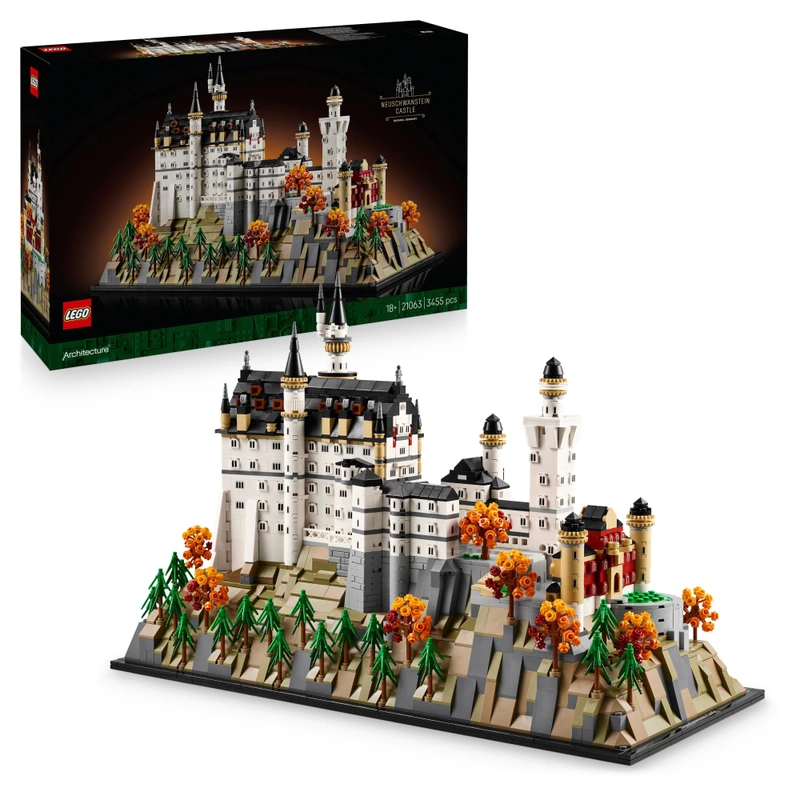 LEGO Architecture 21063 Neuschwanstein Castle Set for Adults | Smyths ...