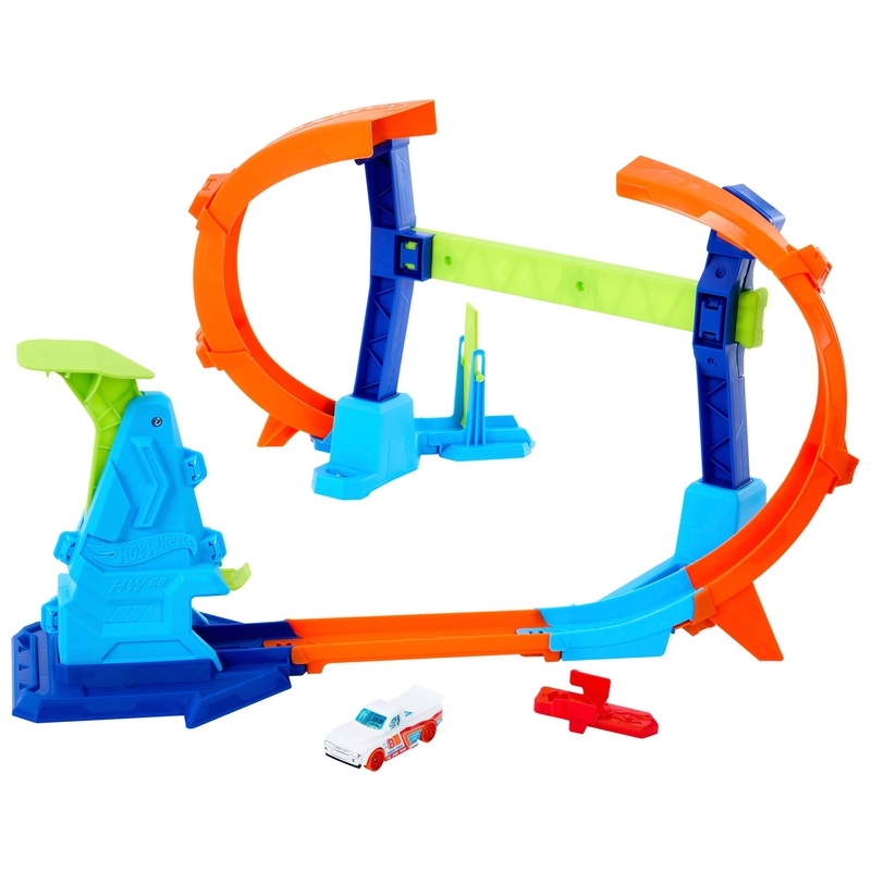 Hot Wheels Sprong door de Spiraal Trackset met Auto | Smyths Toys Nederland
