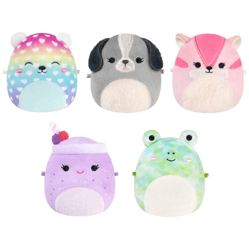 Original Squishmallows Micromallows Plush 5 Pack (with Marley the Heart ...