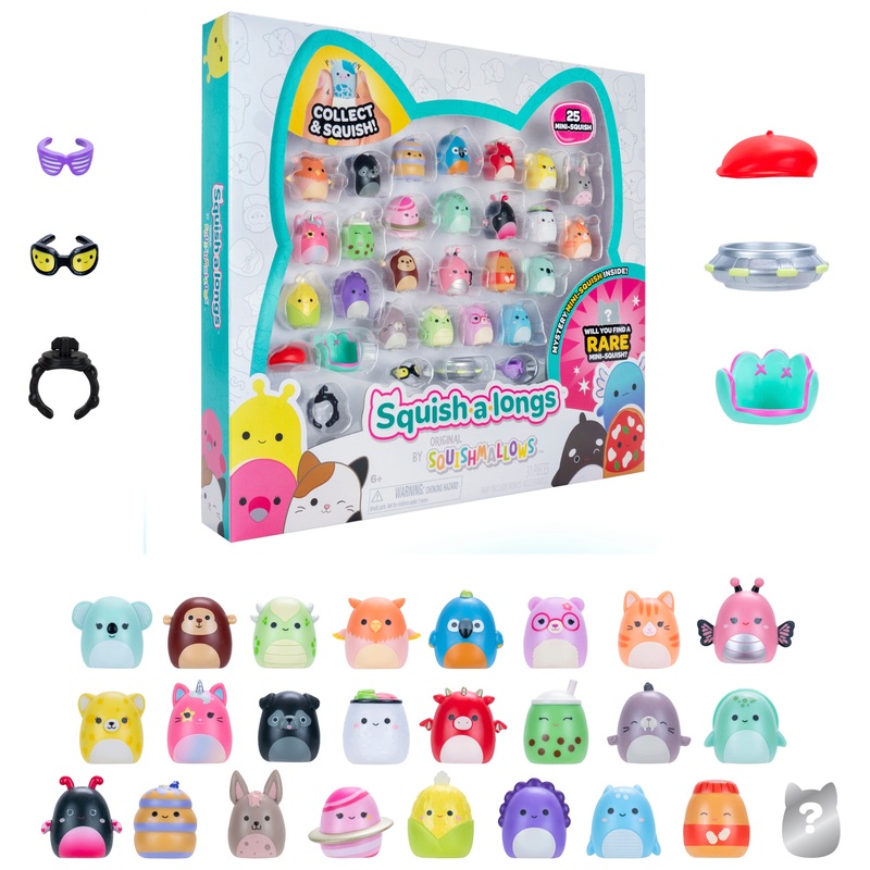 Original Squishmallows Squish-a-Longs Mini-Squish Series 3 25 Pack ...