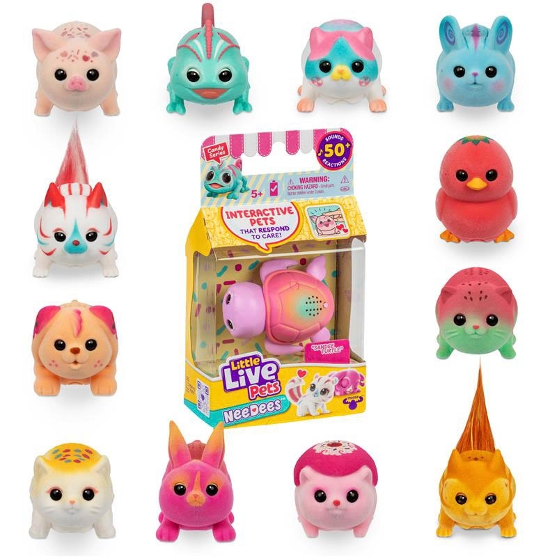 Little Live Pets NeeDees Candy Series Mini Interactive Plush Toy 3.6cm ...