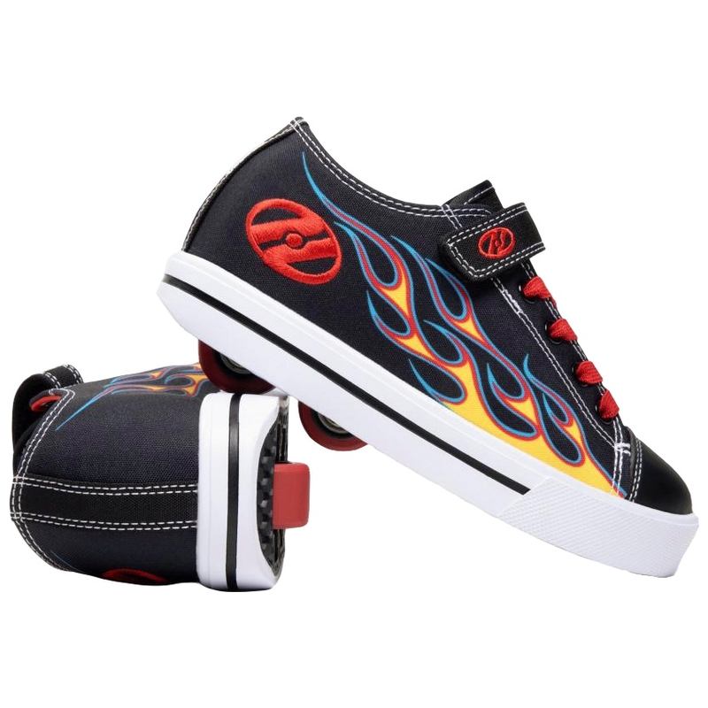 Heelys Snazzy X2 Shoes Black Red Flame UK Size 11 | Smyths Toys UK