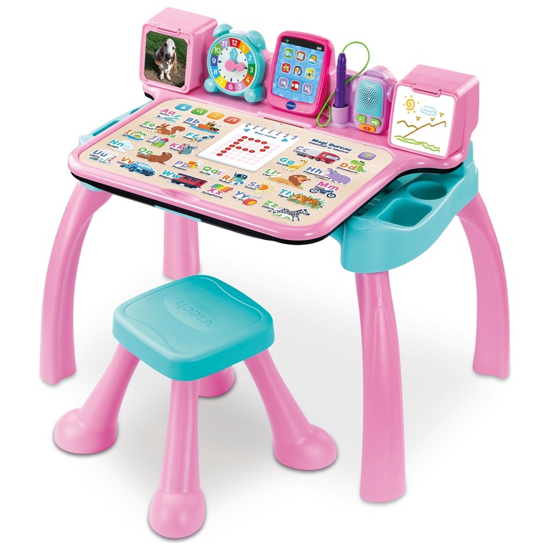 VTech - Magi Bureau Interactif et Musical 6-en-1 - Rose | Smyths Toys ...