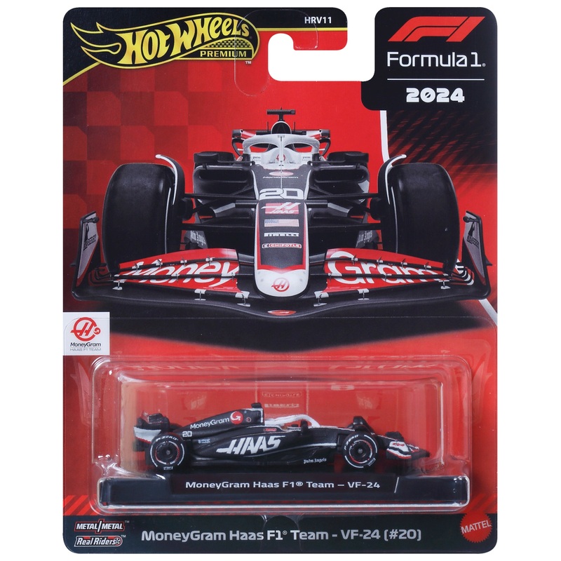 Hot Wheels Premium Formula 1 2024 1:64 MoneyGram Haas F1 Team Die-Cast ...