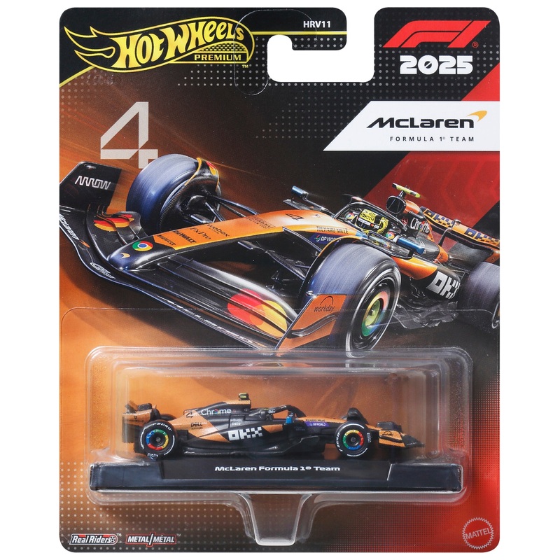 Hot Wheels Premium 2025 Formula 1 Diecast Cars McLaren F1 Team (No. 4 ...