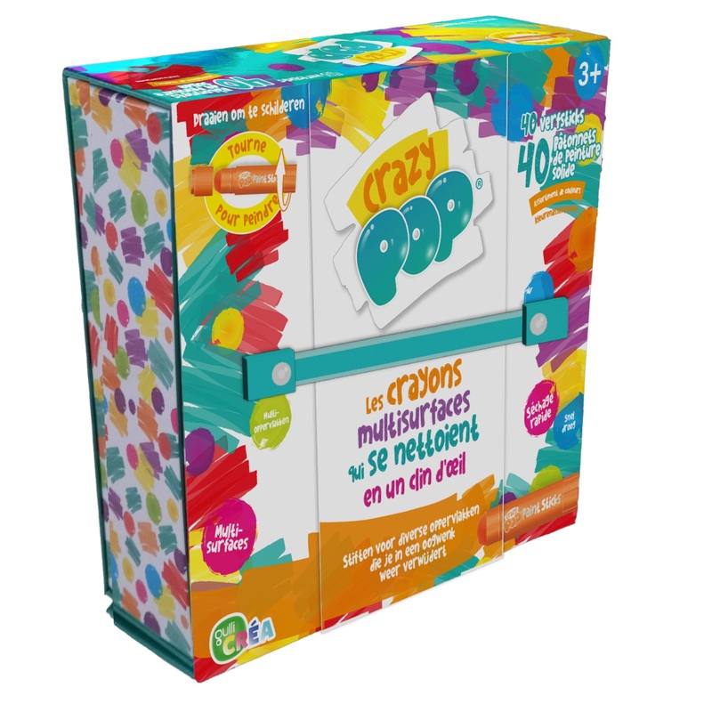 Crazy Pop - Coffret de 40 Crayons De Couleurs Multisurfaces | Smyths ...